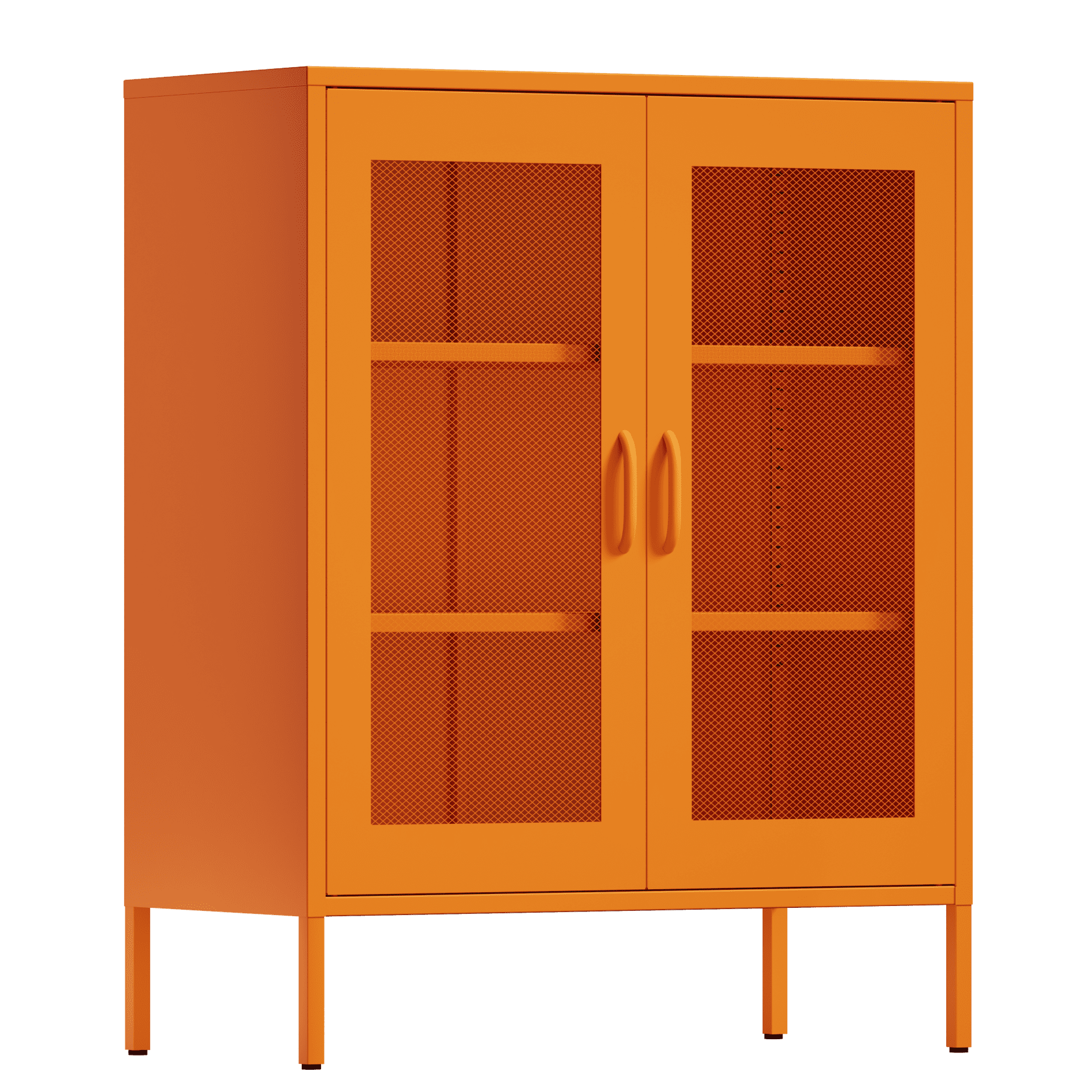 Metal Storage Cabinet with Mesh Doors, Steel Display Cabinets with ...