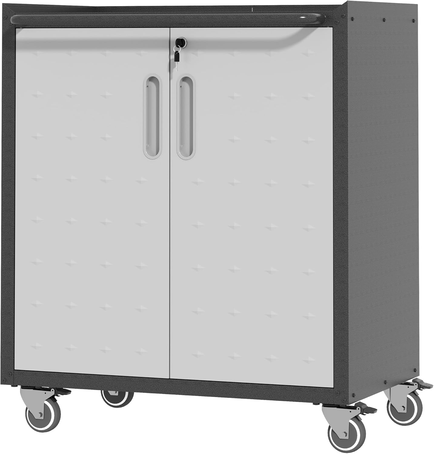 Metal Storage Cabinet with Wheels, Rolling Tool Cabinet with Doors and ...