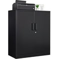 Metal Storage Cabinets with Locking Doors&2 Adjustable Shelves ...
