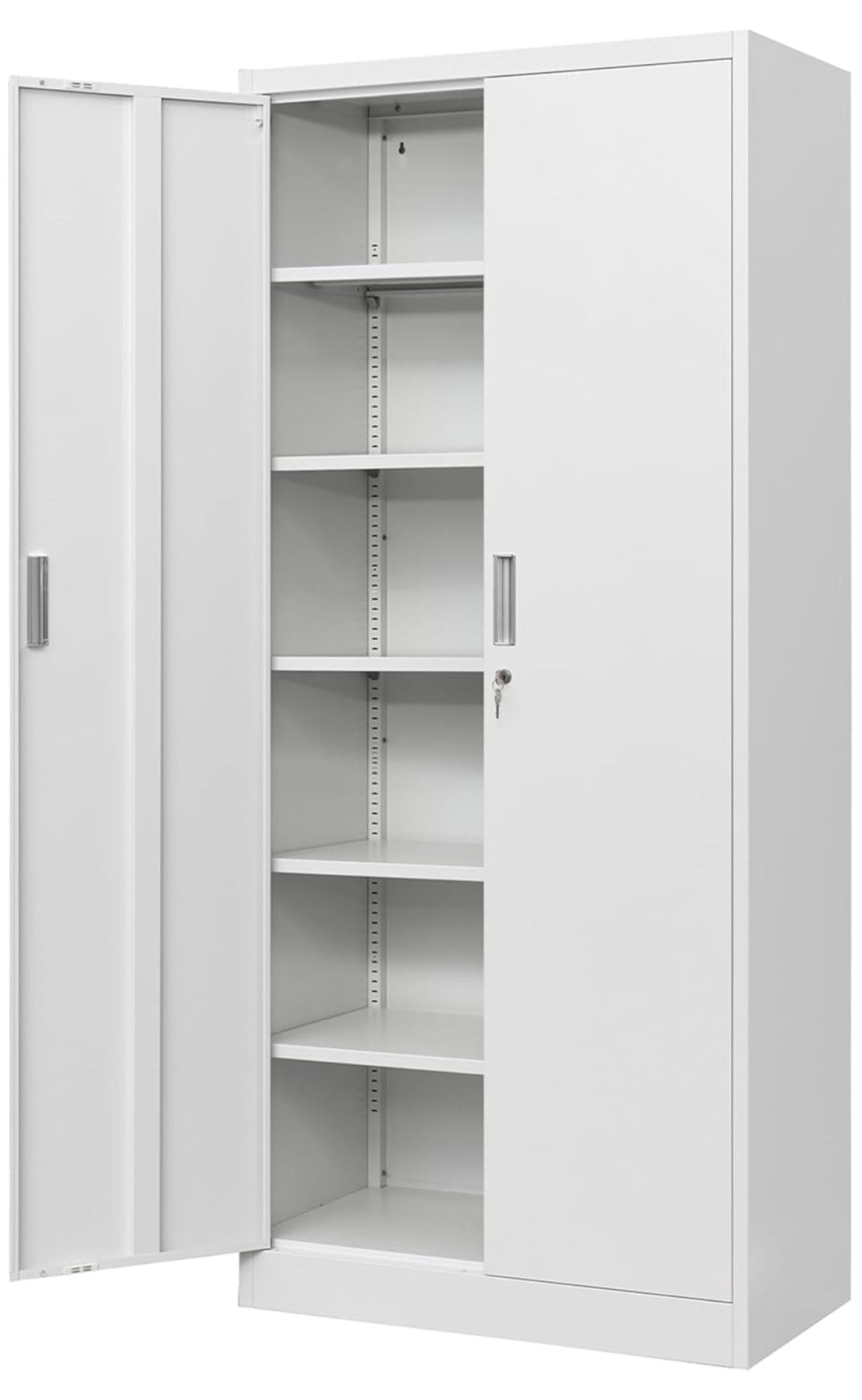 Metal Storage Cabinets with Locking Doors and Adjustable Shelves, Steel ...
