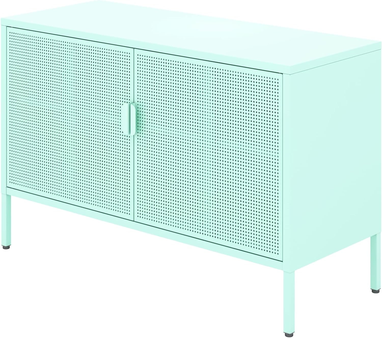 Metal Storage Locker Cabinet, Adjustable Shelves Free Standing ...