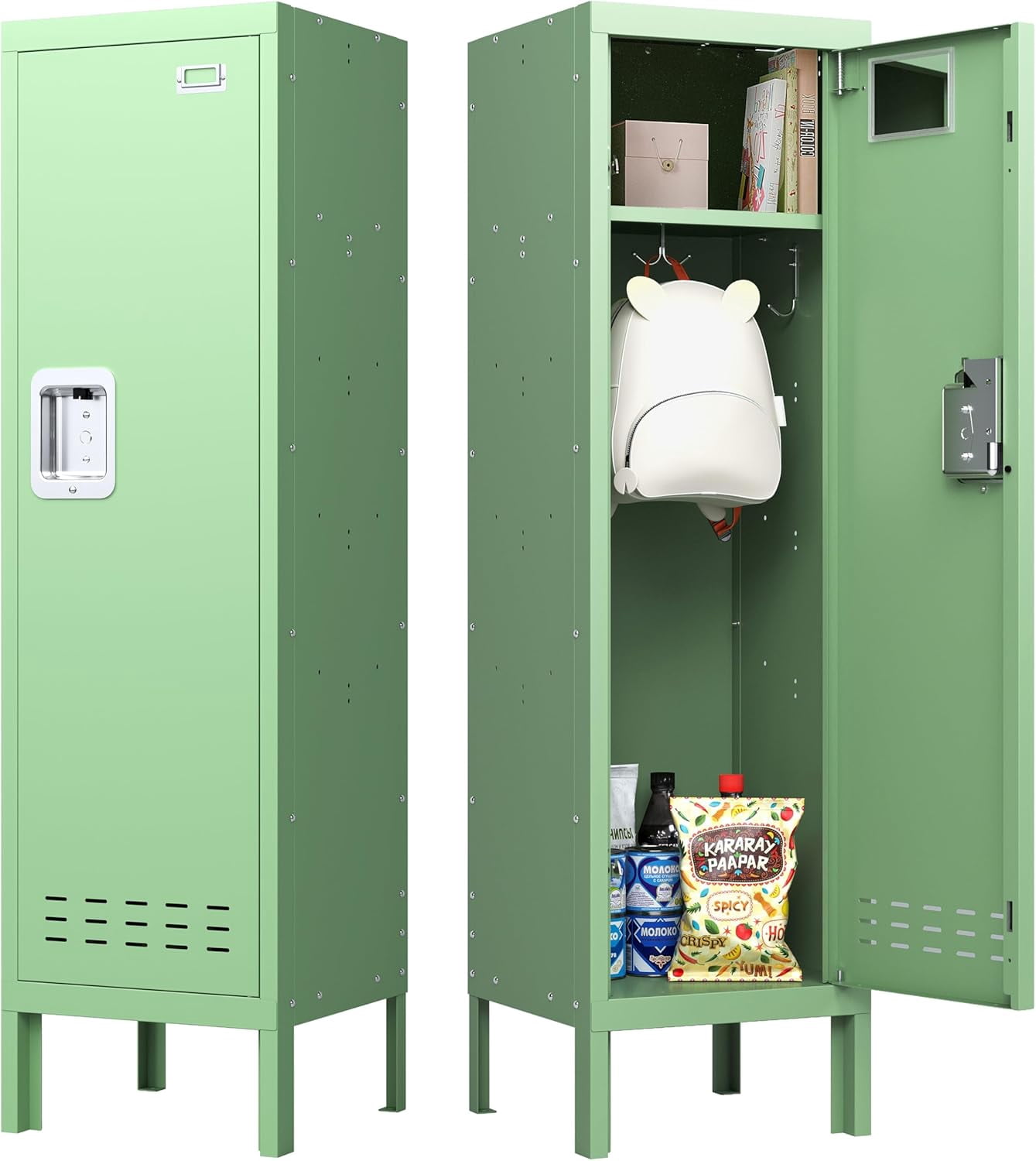 Metal Storage Locker with Lock & Card Slot Locker - Secure Lockable ...