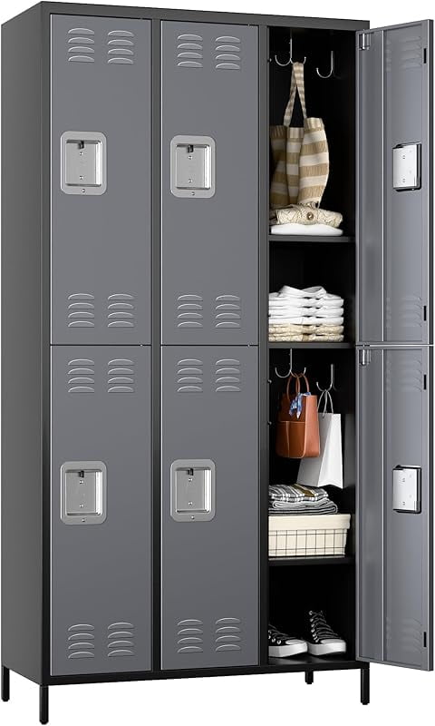 Metal Storage Lockers with 8 Doors and Rod,Industrial Combination ...