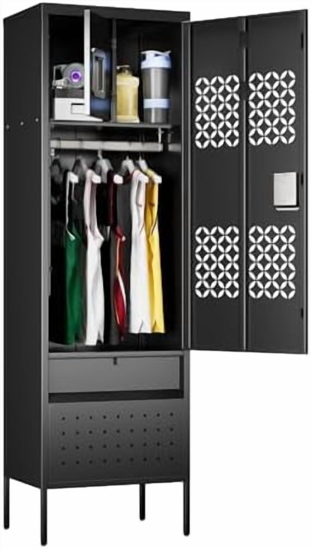 Metal Storage Lockers with Air Vents and Rod,Sports Locker with ...