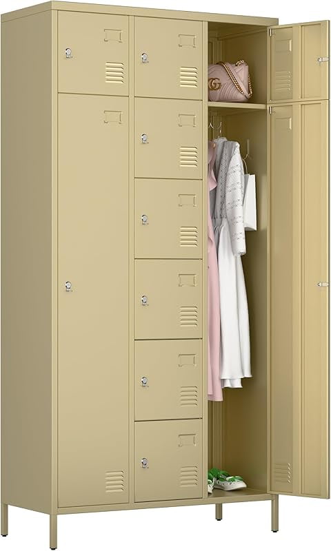Metal Storage Lockers with Doors and Rod,Industrial Combination ...