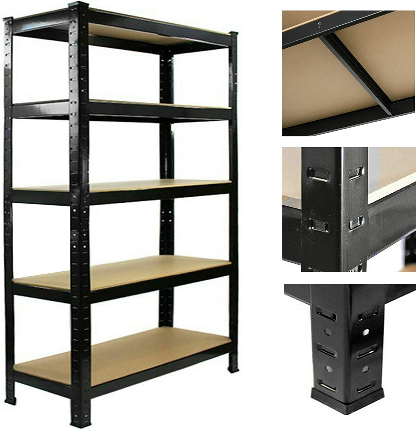 Metal Storage Shelve 5-Tier Large Storage Shelves Heavy Duty Metal ...