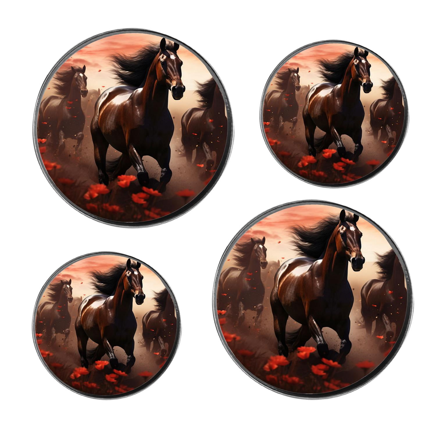 Metal Stove Burner Covers 4 Pcs Decorative Gas Stove Burner Cover 8Inch ...