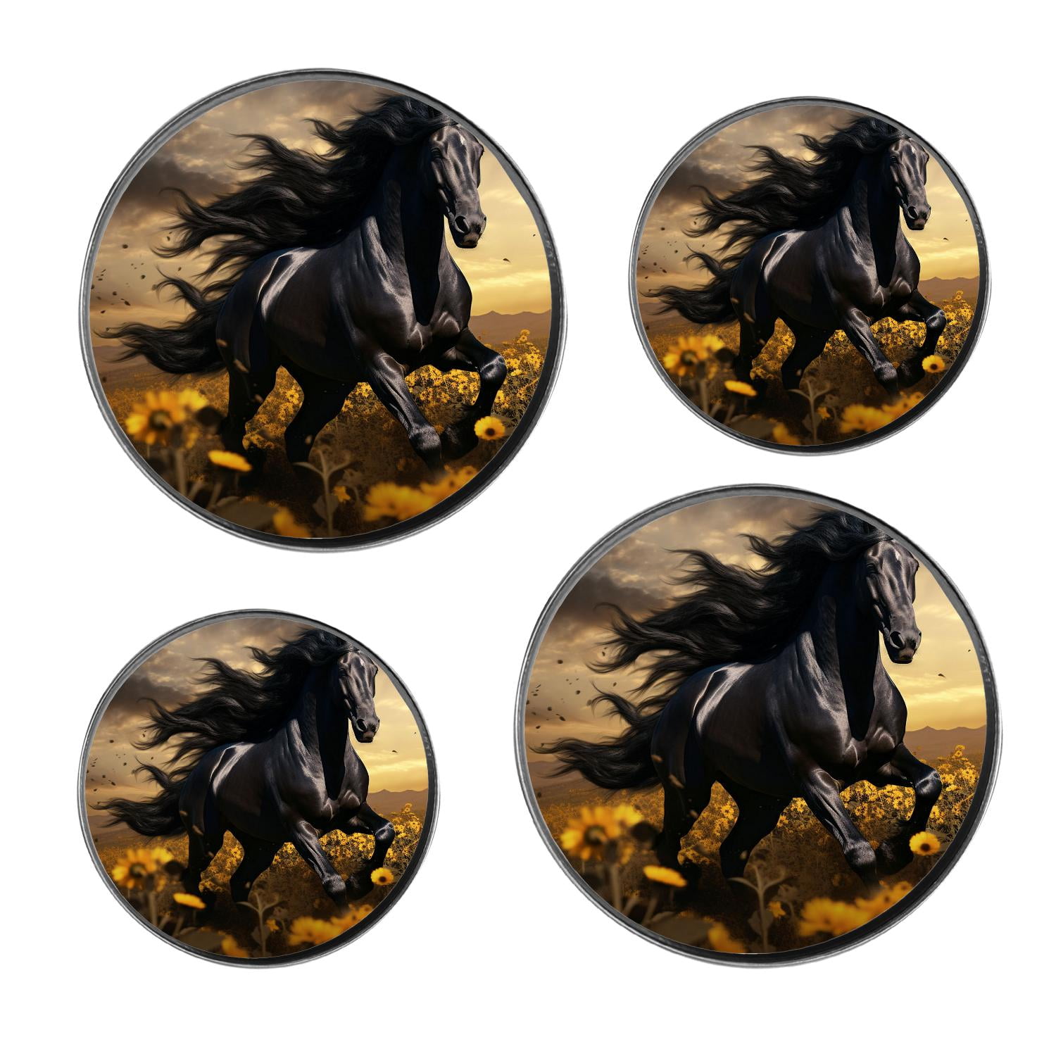 Metal Stove Burner Covers 4 Pcs Decorative Gas Stove Burner Cover 8Inch ...