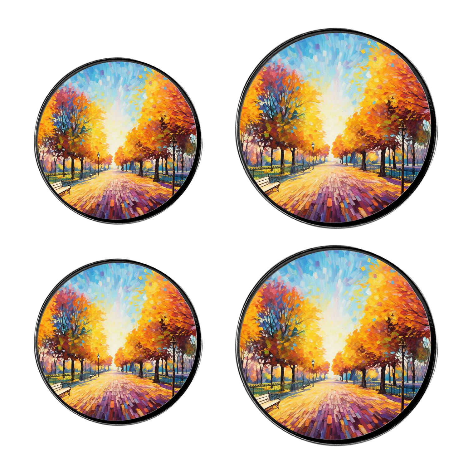 Metal Stove Burner Covers 4 Pcs ,beautiful red roses creative, Round ...