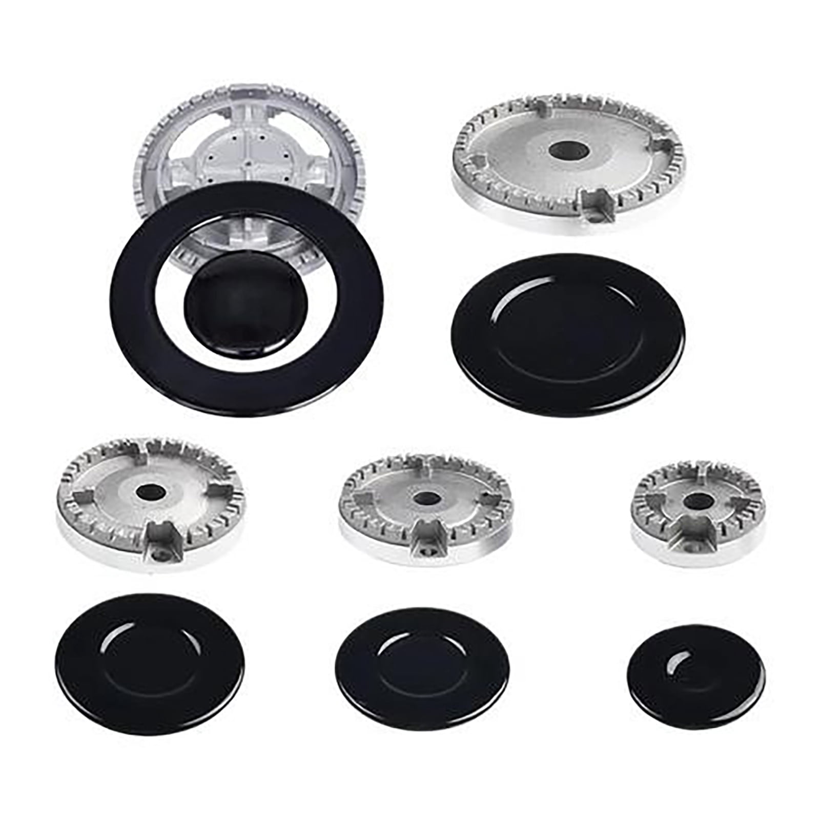 Metal Stove Burners and Knob Set Cooktop Burners Heads and Control ...