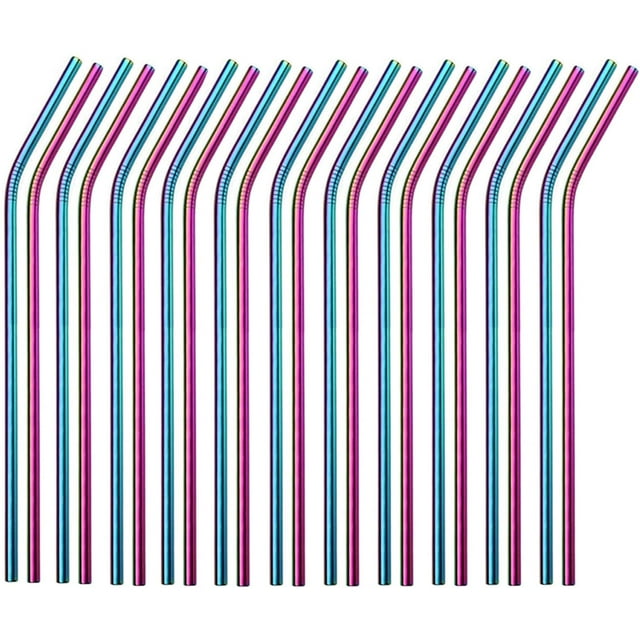 Metal Straws Stainless Steel Straws 50 Pack Bulk 10.5" Reusable ...