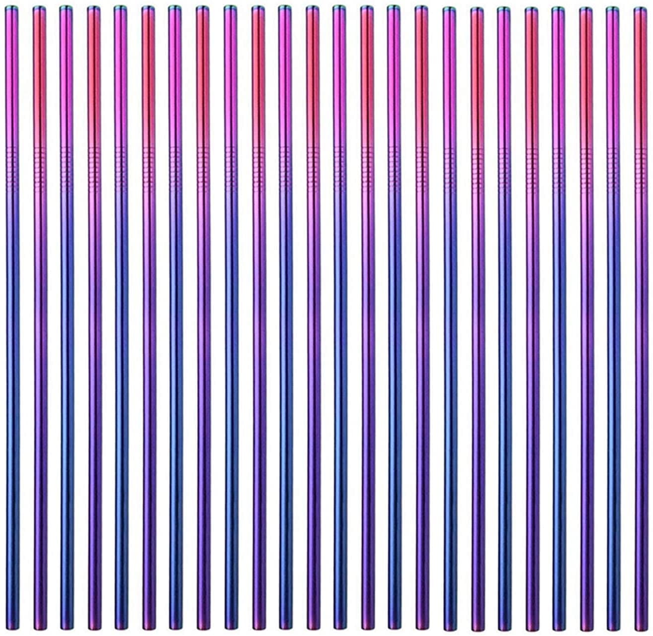 Metal Straws Stainless Steel Straws 50 Pack Bulk 10.5" Reusable ...