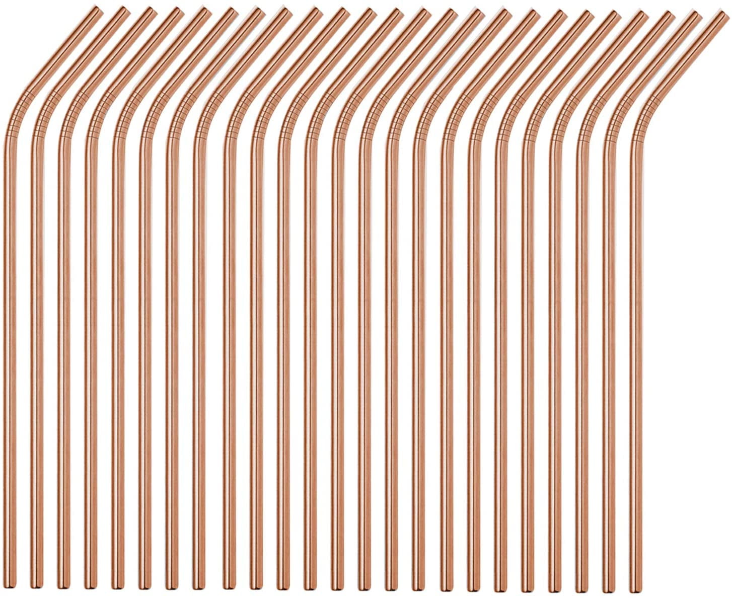 Metal Straws Stainless Steel Straws 50 Pack Bulk 8.5" Reusable Drinking ...