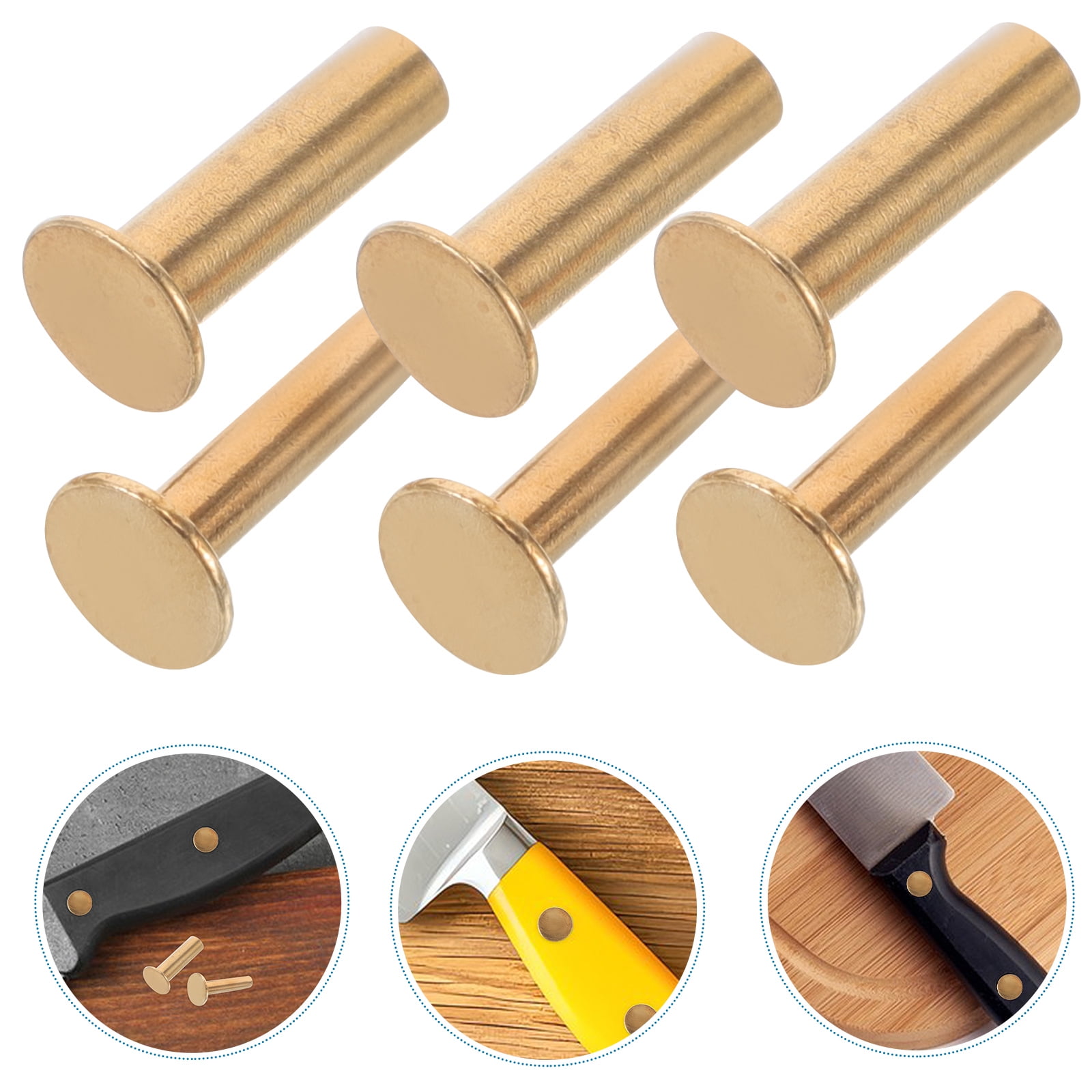 Metal Studs,4 Pairs Stainless Steel Kitchen Knife Handle Rivets - Diy ...