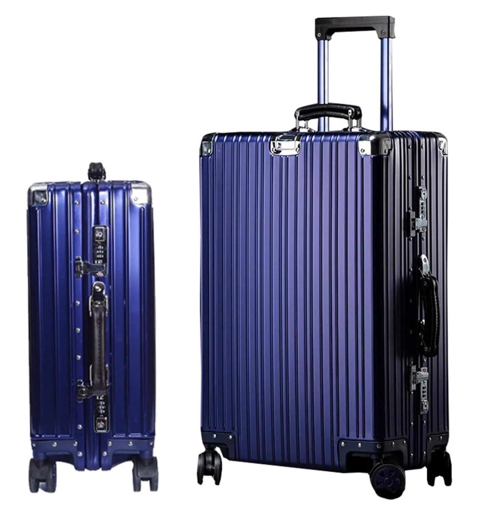 Metal Suitcase Aluminium Silver Suitcase Carry on Suitcase with Spinner ...