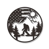 Metal Sun Ape Man Forest Wall Decor,Wall Art For Living Room Sculpture ...