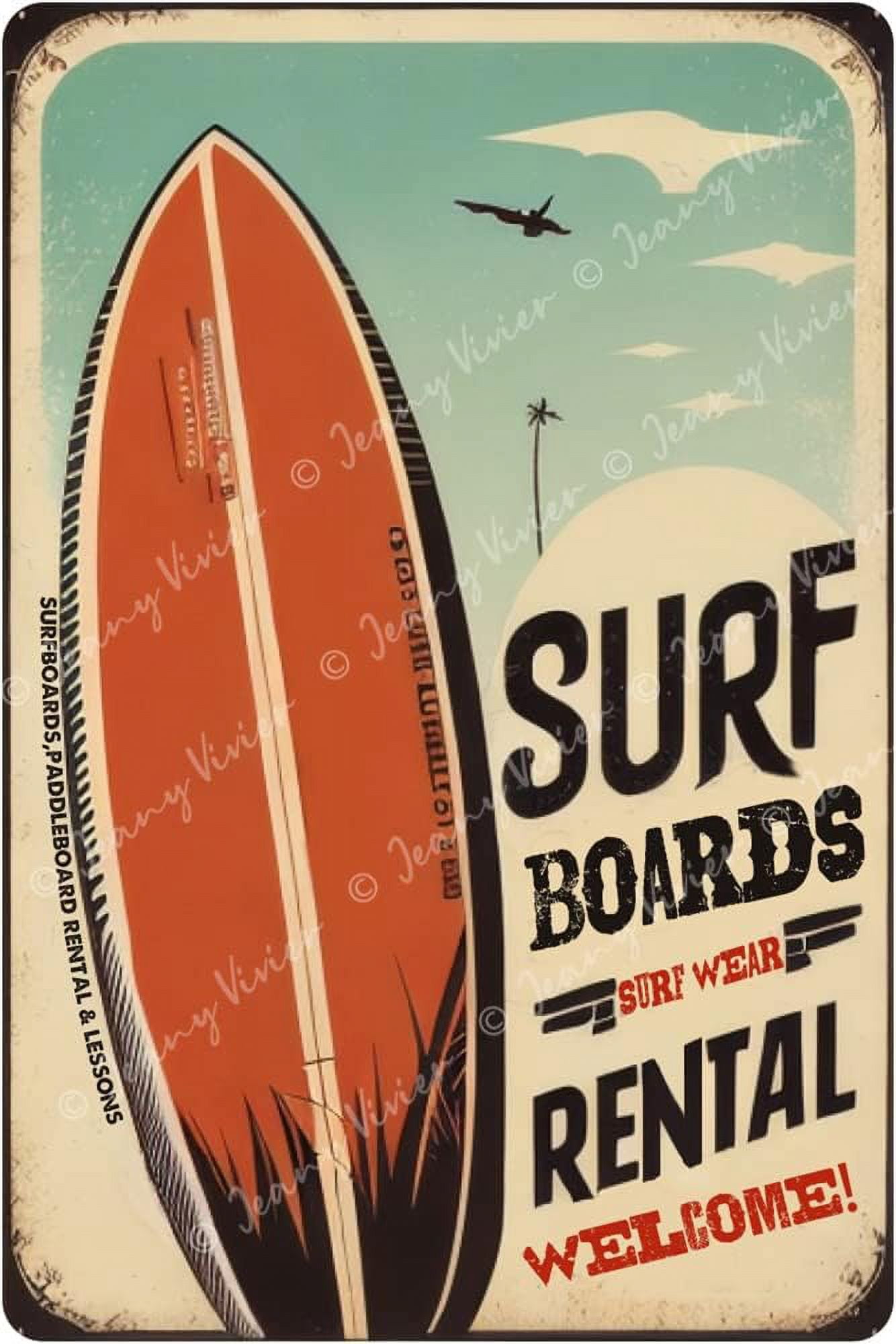 Metal Surfboard Beach Signs, Metal Welcome Sign, Endless Summer Sign ...