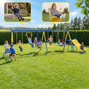 "ZENSTYLE Heavy Duty Outdoor Swing Set - 40"" Spider Web Swing with 72 ...