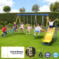 Gardwin Swing Sets Heavy-Duty Outdoor Metal Swing sets for Backyard ...