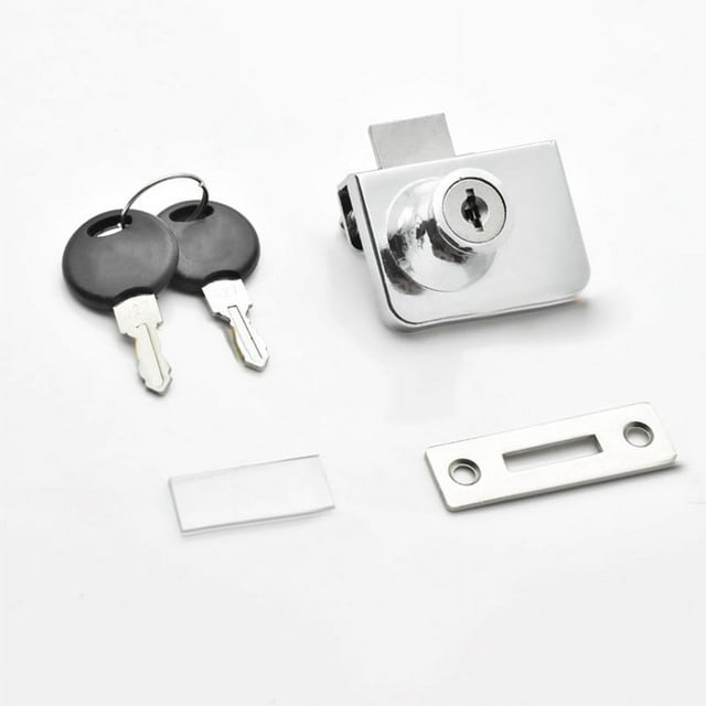 Metal Swinging Glass Door Cabinet Lock with 2 Secure Keys for Single ...