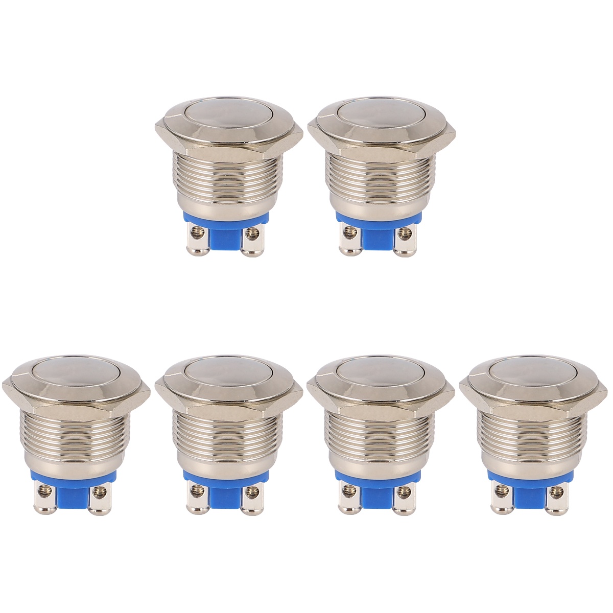 Metal Switch Button Turn Power Momentary Push Doorbell Pushbutton ...