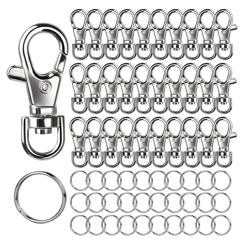 Metal Swivel Snap Hooks and Key Rings, 30PCS Small Lobster Claw ...