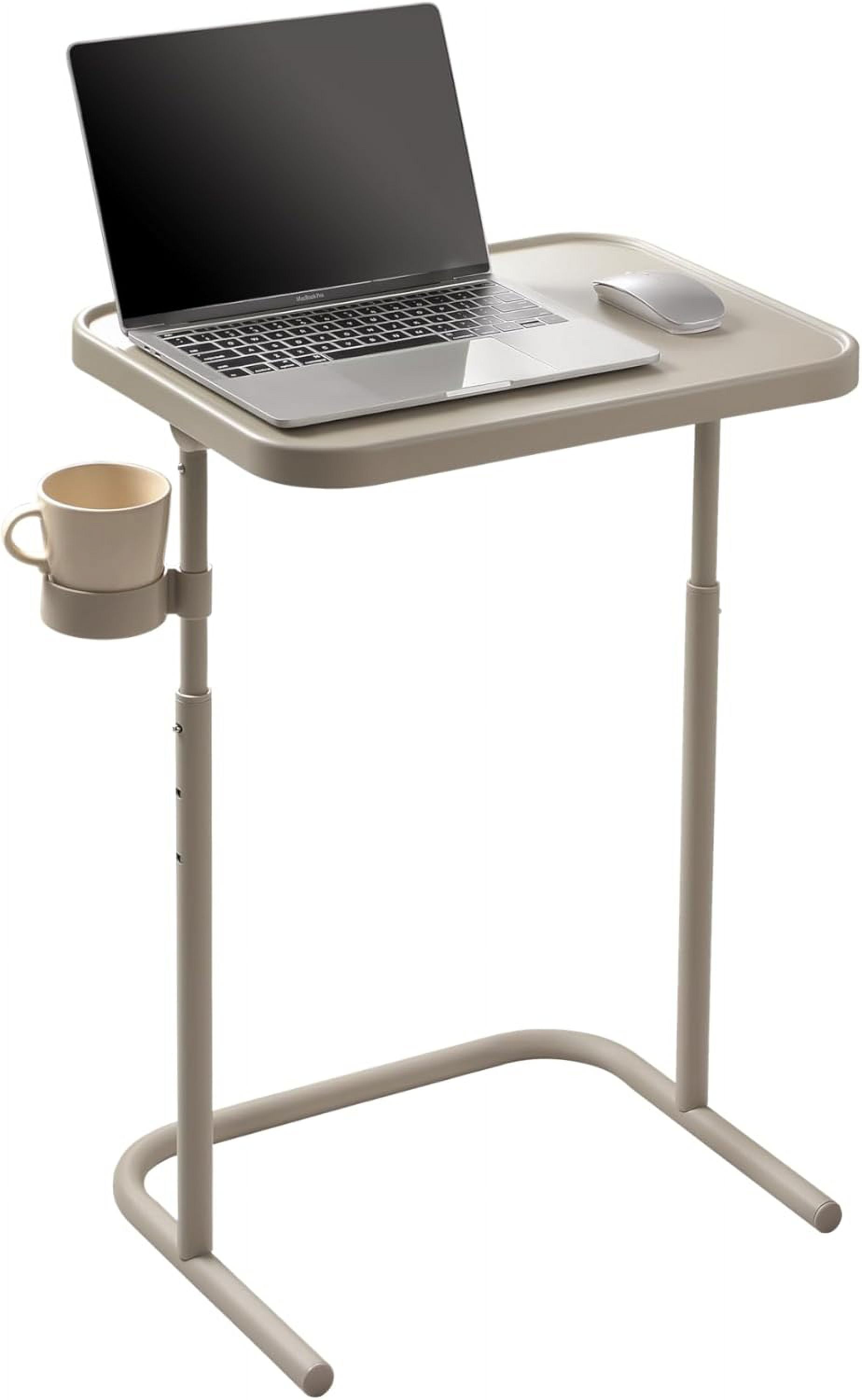 Metal TV Tray Table, Side End Table, Adjustable Meal Tray, Folding ...