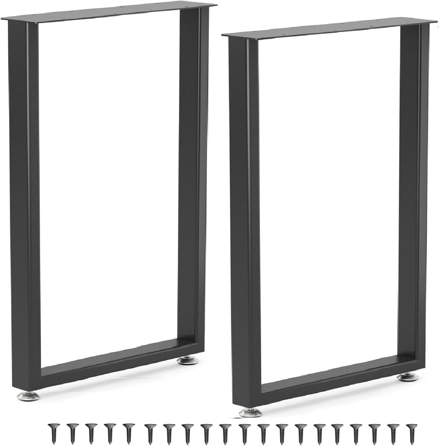 Metal Table Legs 28 inch Height with Adjustable Protector Levelers ...