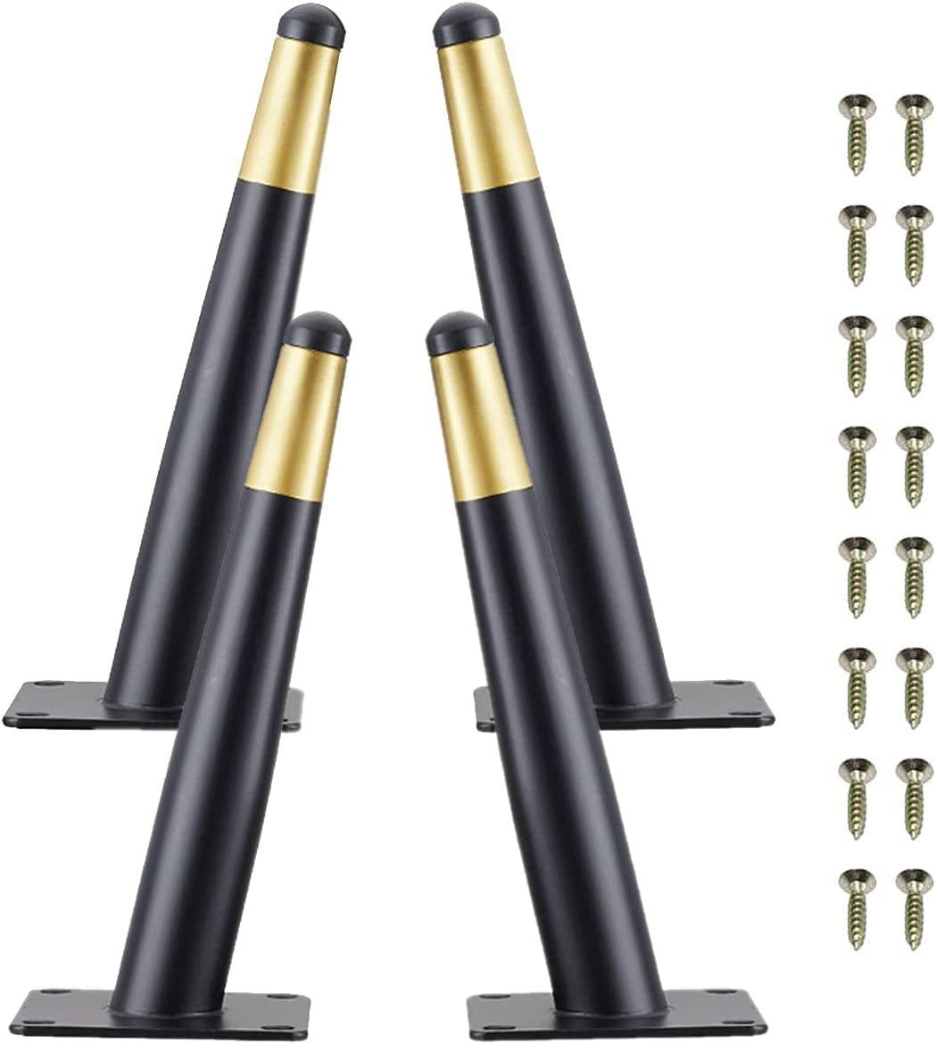 Metal Table Legs, 4 Pieces Cone Furniture Legs Oblique Cabinet Legs ...
