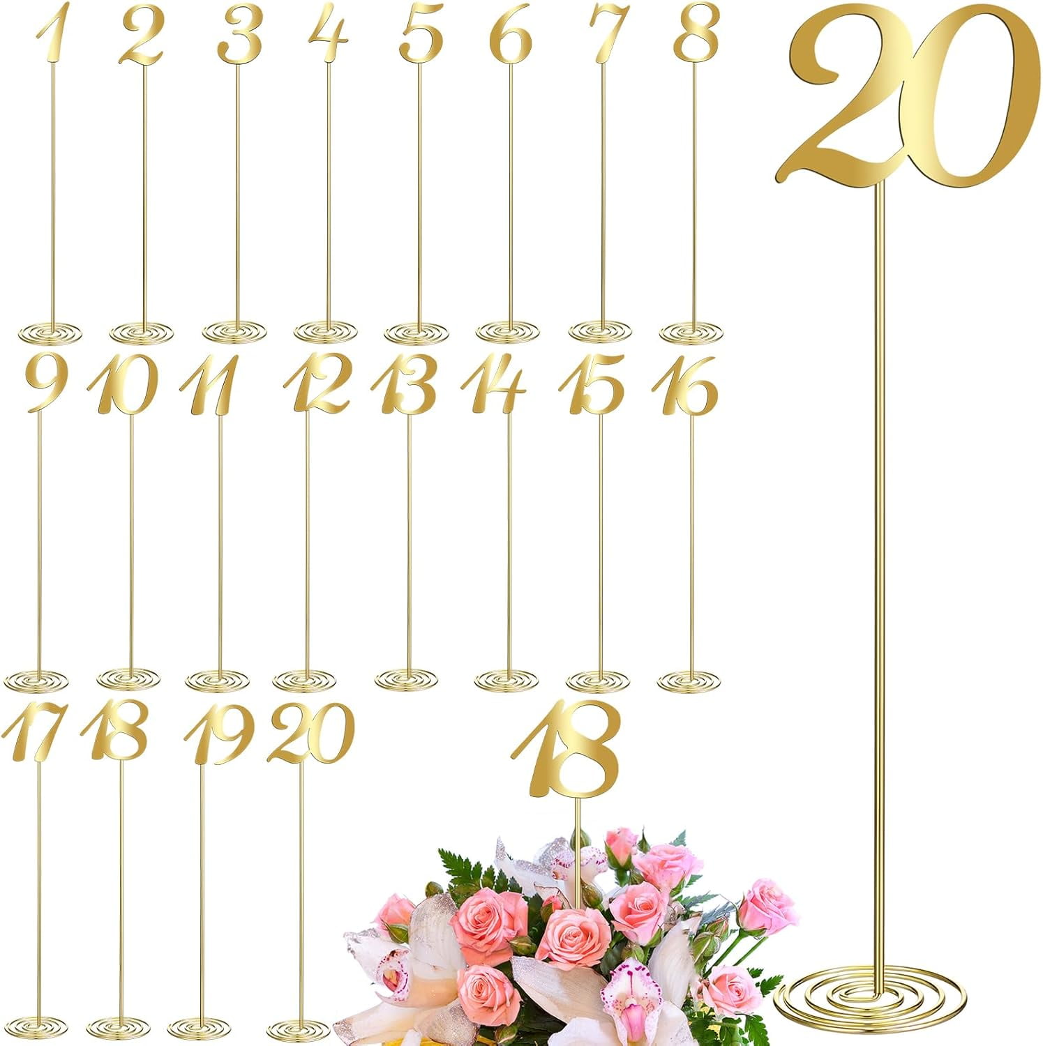 Metal Table Numbers 1-20 Table Numbers for Wedding Reception 12 Inch ...