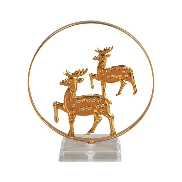 Metal Tabletop Christmas Tree | Holiday Reindeer Snowflake Decoration ...