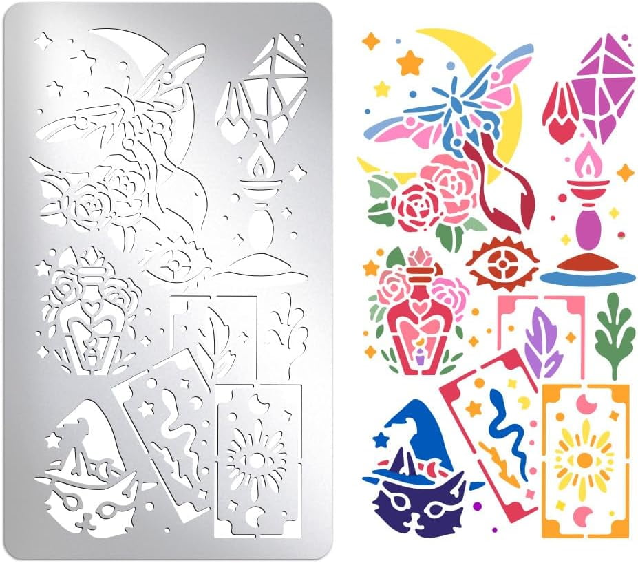 About Metal Tarot Element Stencil The Devil's Eye Metal Stencil Tarot ...
