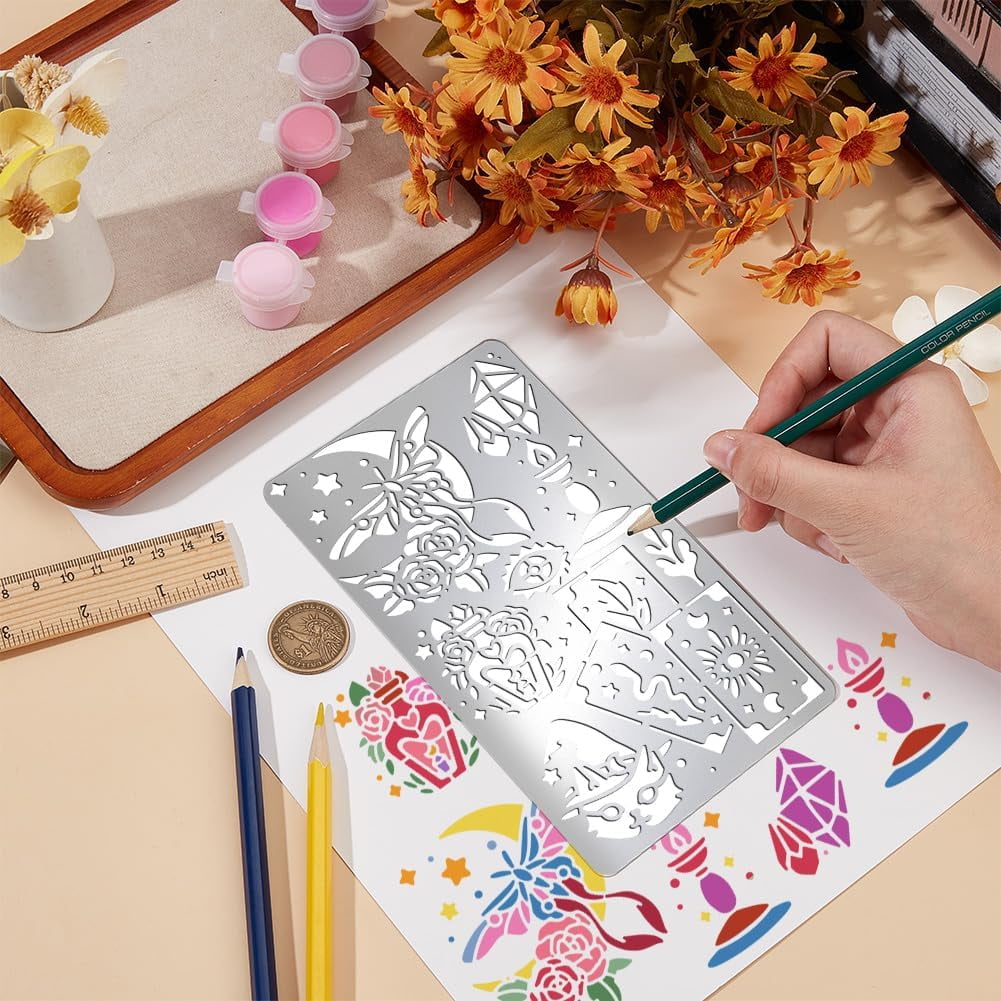 About Metal Tarot Element Stencil The Devil's Eye Metal Stencil Tarot ...