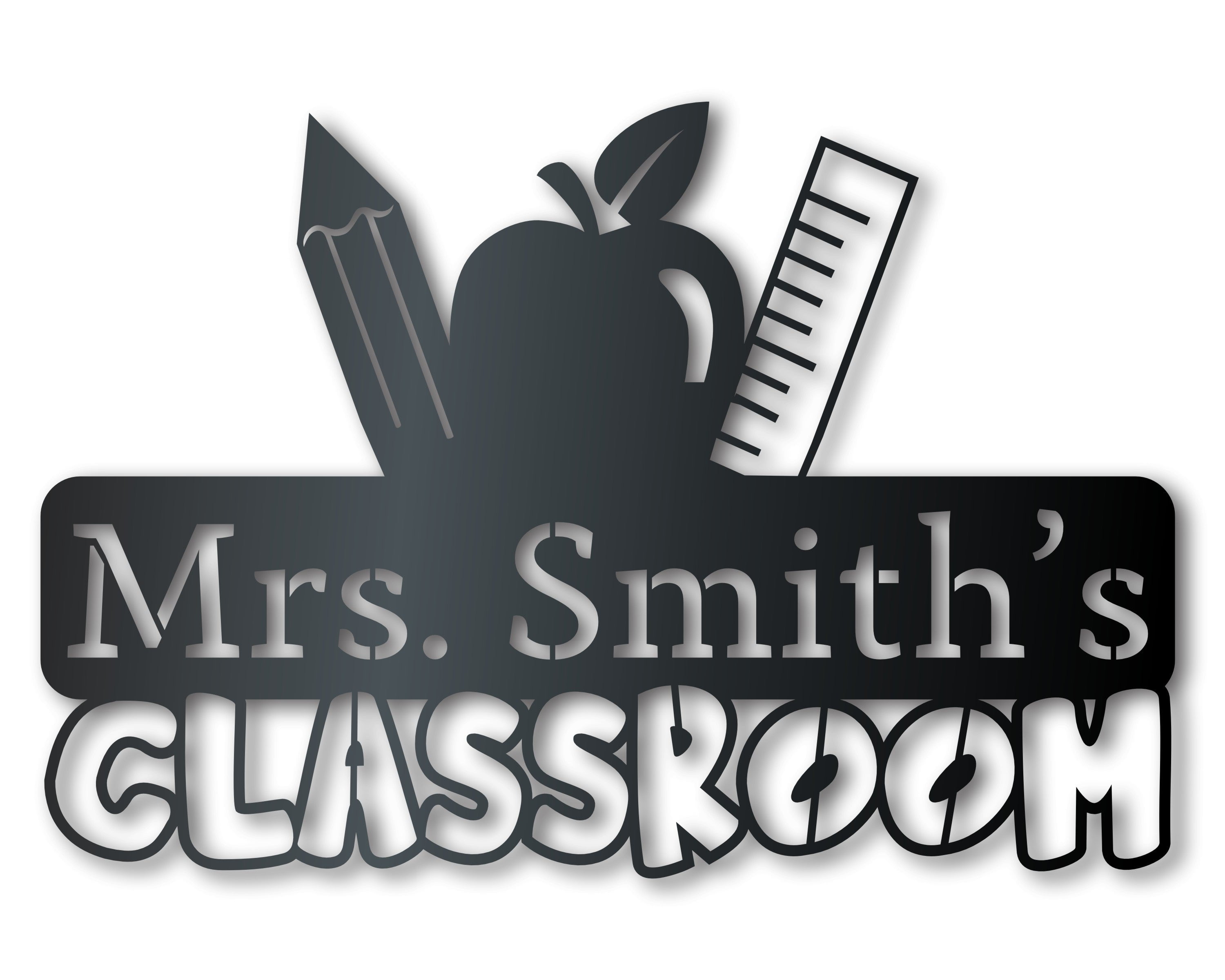 Metal Teacher's Classrom Wall Art | School Teacher Metal Sign | Indoor Outdoor | Up to 46 ...