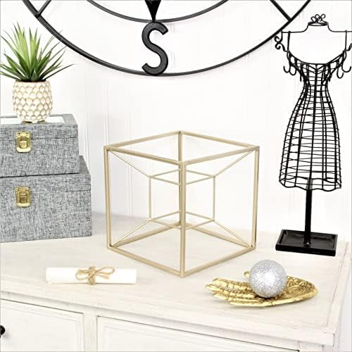 Metal Tesseract Shaped Table Décor, Champagne - Walmart.com