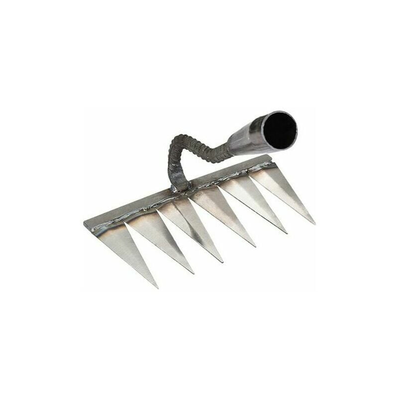 Laklulu Metal Thatch Rake for Gardening, Weeding - Heavy Duty Metal ...