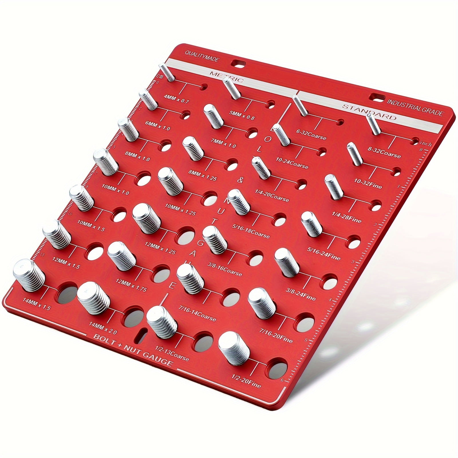 Metal Thread Checker, 28 Hole Nut and Bolt Thread Size Checker, Thread ...