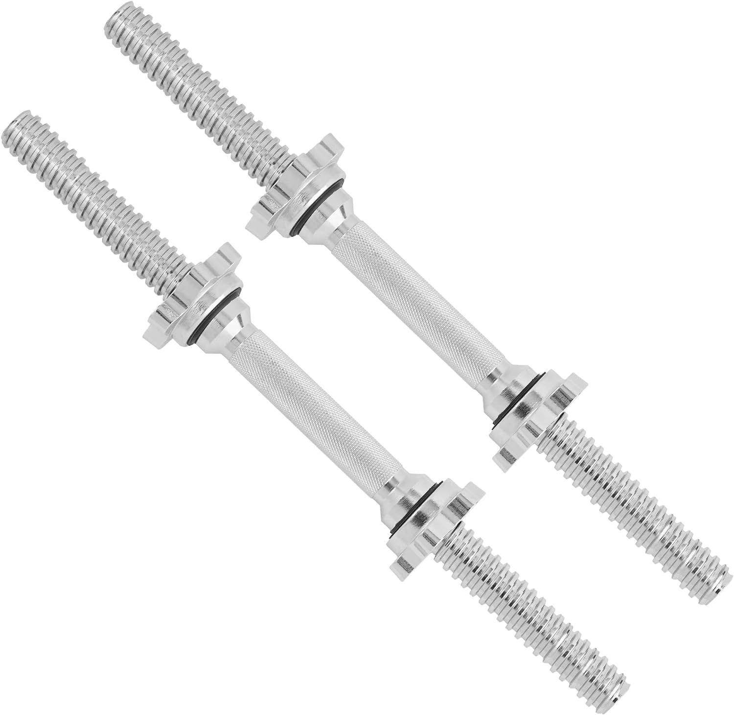 Metal Threaded Dumbbell Handles Chrome Grip - 18 x 1 inch - Walmart.com
