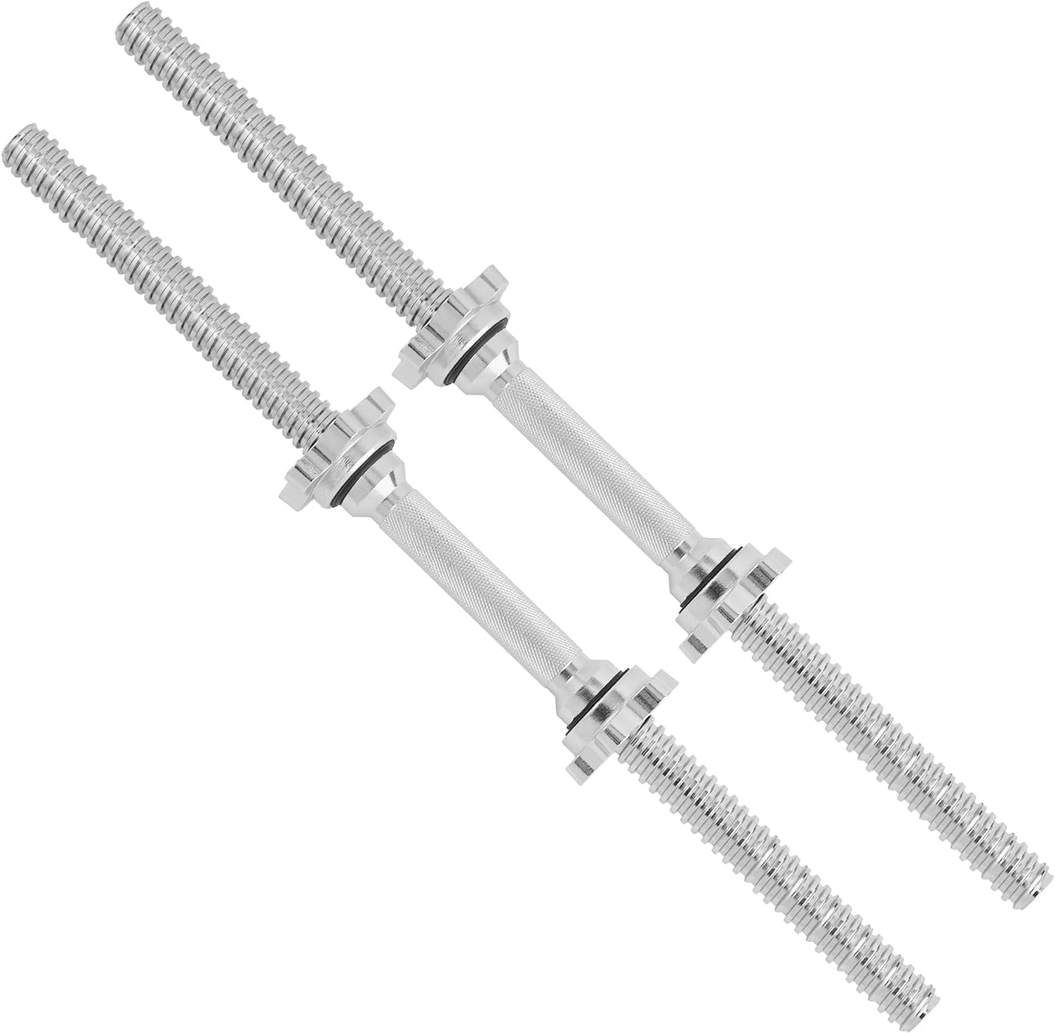 Metal Threaded Dumbbell Handles Chrome Grip - 24 x 1 inch - Walmart.com