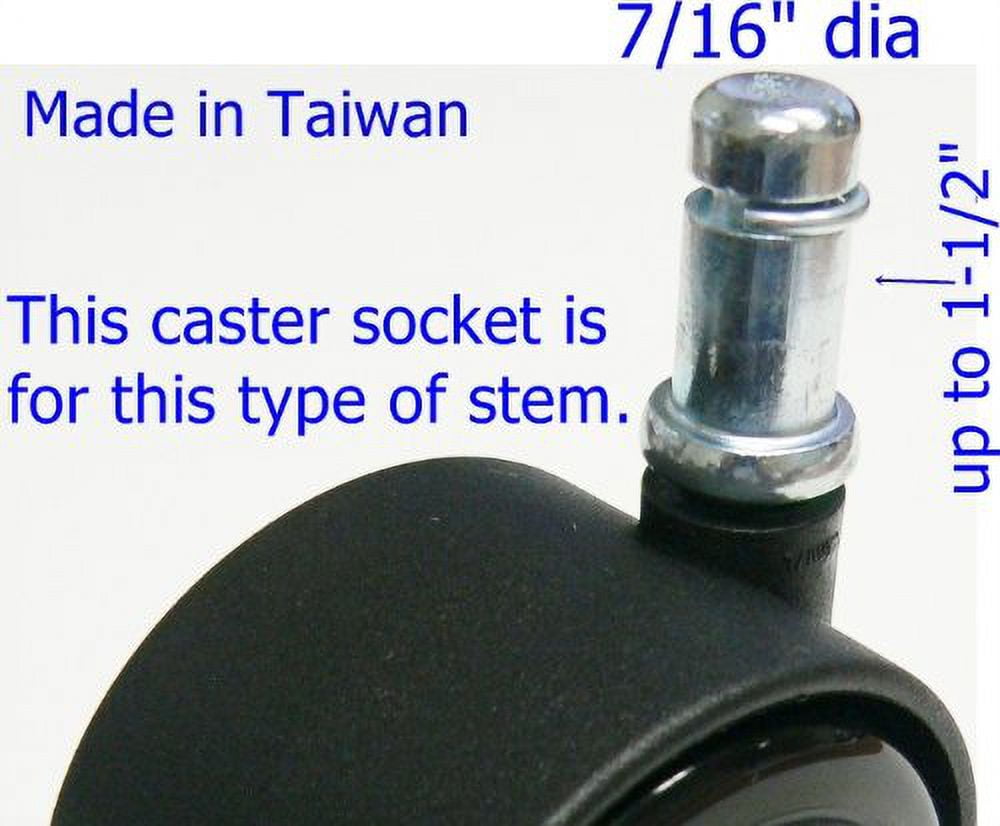 Metal Threaded Star Type Insert Adapter for 1" OD Round tubing, 7/16 ...