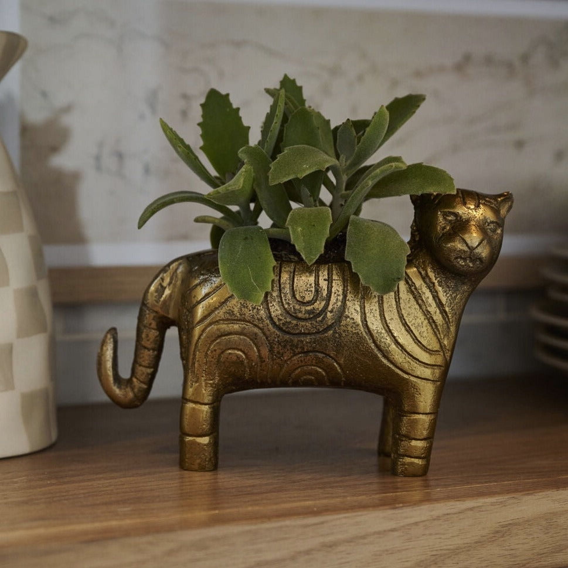 Metal Tiger Planter Pot - Walmart.com