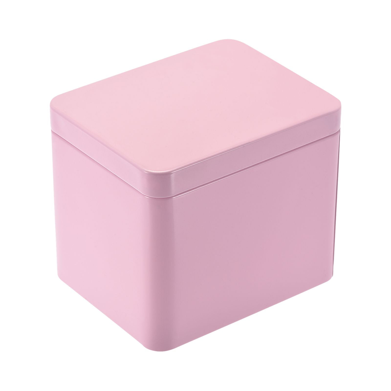 Metal Tin Box, 3.9" x 3.15" x 3.31" Rectangular Empty Tinplate Storage Containers with Lids ...