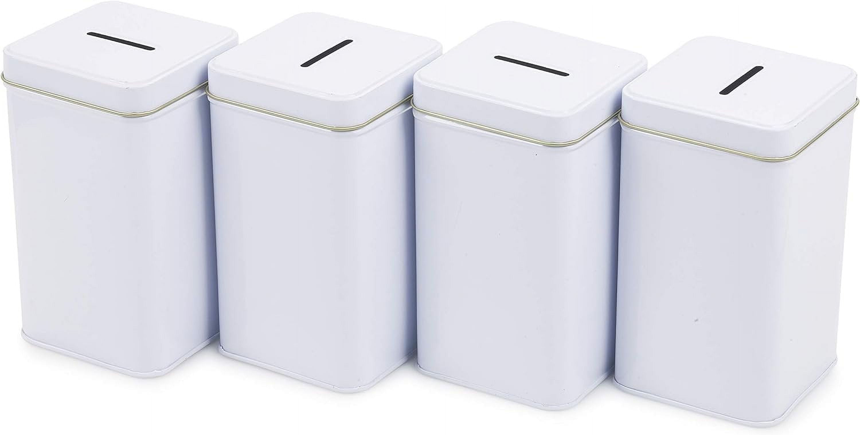 Metal Tin Charity Donation Box Tip Container Coin Collection Box Ticket ...