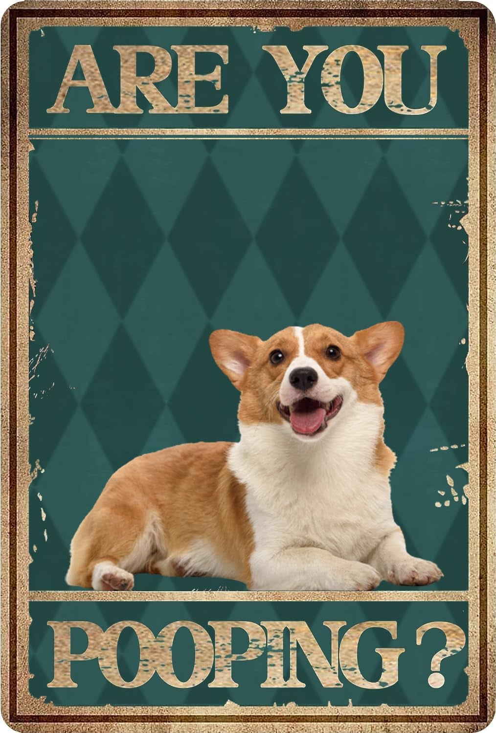 Metal Tin Sign 12x16 Inch Funny Dog Vintage Metal Tin Sign Gifts Are ...