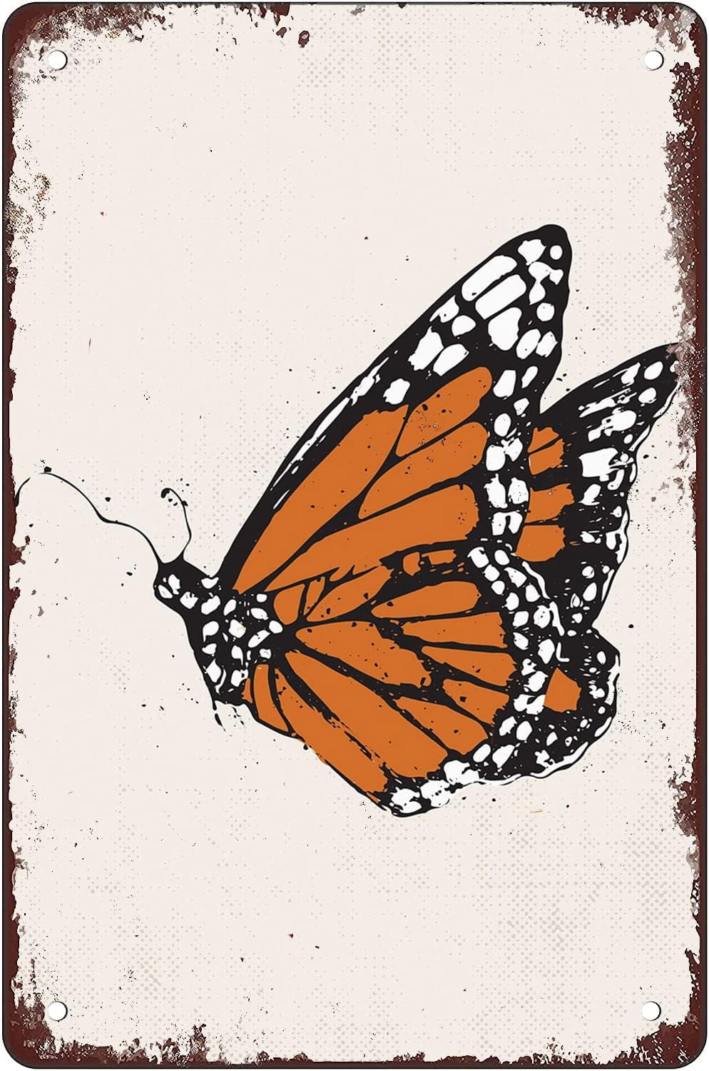 Metal Tin Sign 12x16 Inch Monarch Butterfly Tin Sign Cave Bar Home Wall ...