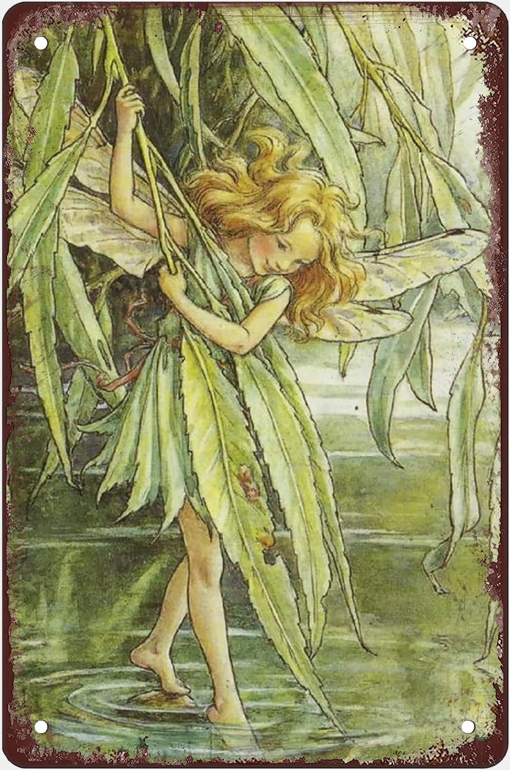 Metal Tin Sign 12x16 Inch Retro Metal Aluminium Tin Signs Willow Fairy ...