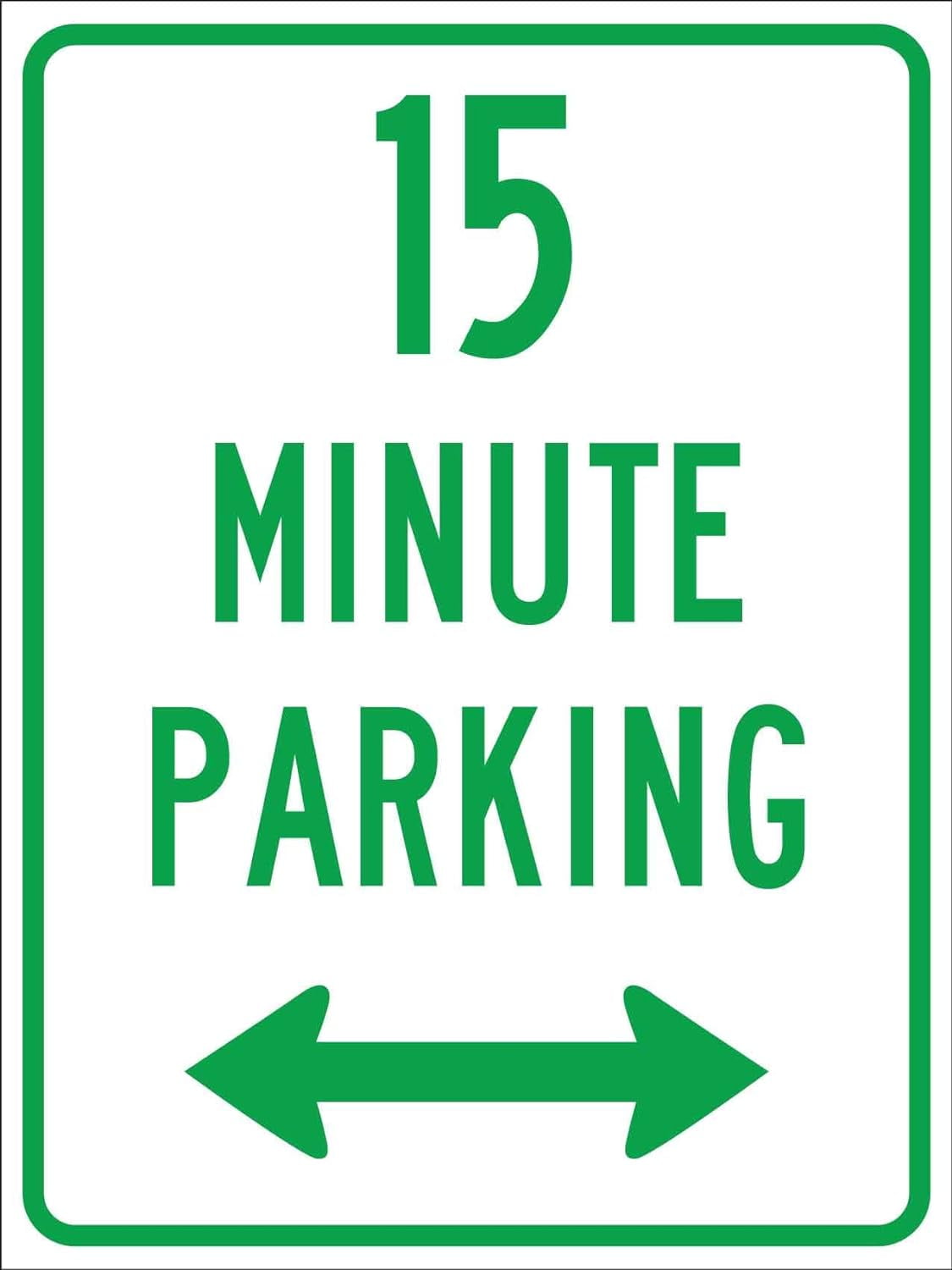 Metal Tin Sign 15 Minute Parking Sign Caution Danger Safety Security ...