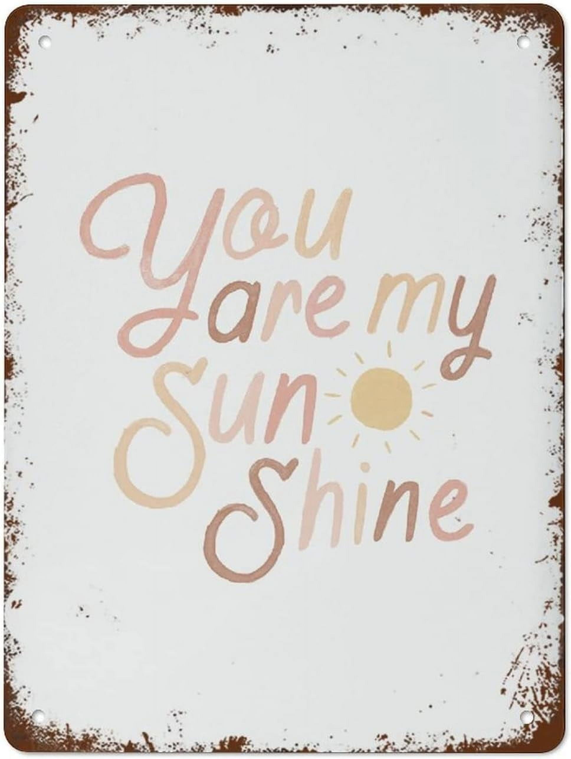 Metal Tin Sign 8x12 Inch Boho Wall Art Funny You Are My Sunshine Tin ...