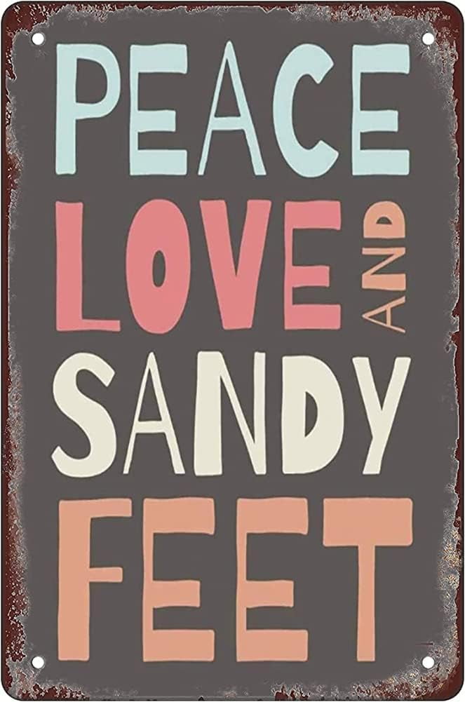 Metal Tin Sign 8x12 Inch Funny Novelty Peace Love Tin Signs Funny ...
