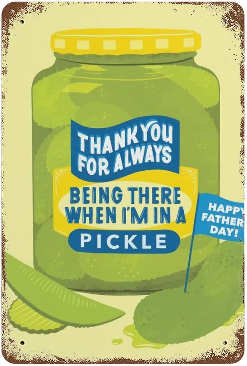 Metal Tin Sign 8x12 Inch In A Pickle Father's Day Tin Signs Retro ...